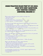 CNOR PRACTICE EXAM PREP BY CCI 2024- 2025 WITH BEST QUESTIONS AND ...