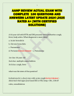 AANP Review Exam 400 Questions with Answers ,100% CORRECT - DocMerit