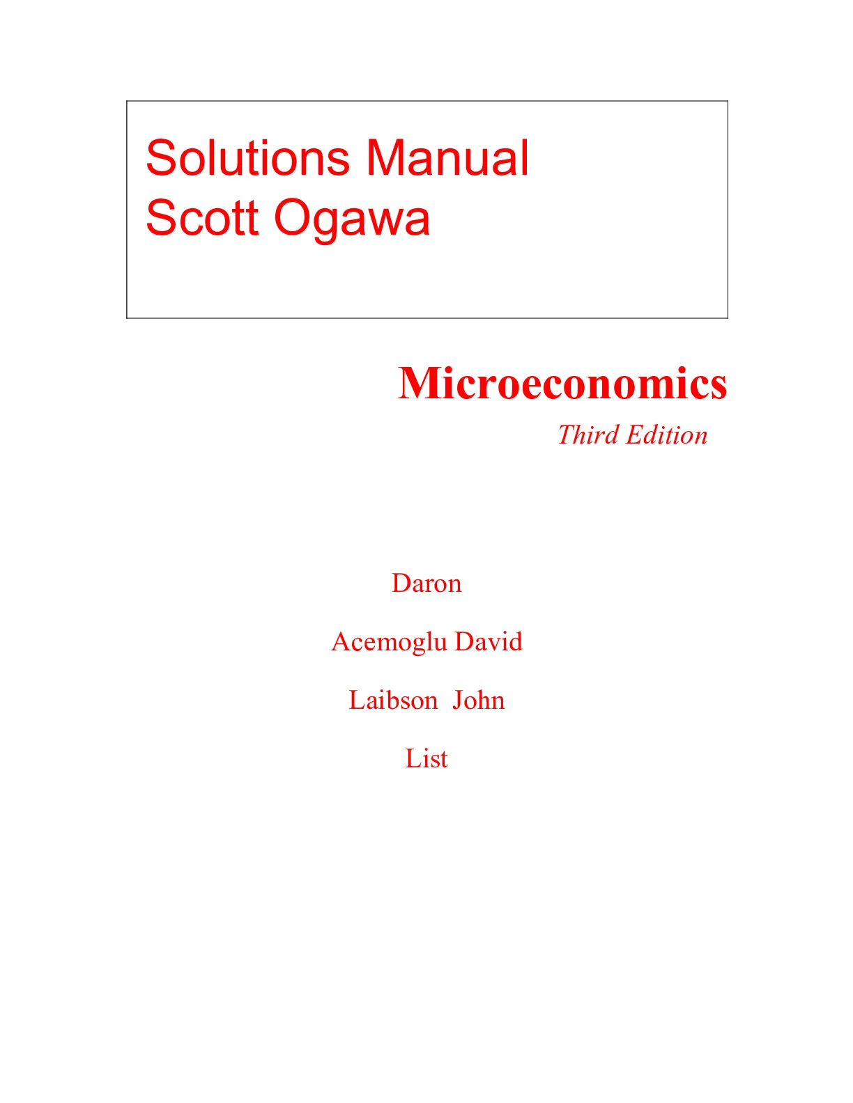 Solutions Manual For Microeconomics 3rd Edition By Daron Acemoglu ...