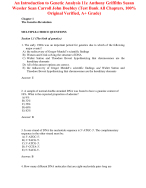 Test Bank For An Introduction to Genetic Analysis 11th Edition By ...