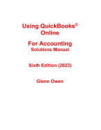 Solutions Manual For Using QuickBooks Online for Accounting (2023) 6th ...