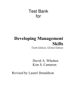 Test Bank for Developing Management Skills 10th Global Edition By David ...