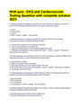 NHA quiz - EKG and Cardiovascular Testing Question with complete ...