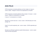 AHA PALS Questions with complete solution - DocMerit