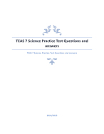 TEAS 7 Science Practice Test Questions and answers 100% correct - DocMerit