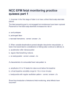 NCC EFM fetal monitoring practice quizzes part 1 correctly solved ...
