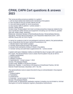 CPAN, CAPA CERT QUESTIONS WITH COMPLETE SOLUTIONS - DocMerit