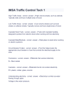 IMSA Traffic Control Tech 1 Question and answers rated A+ 2024/2025 ...