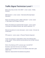 Traffic Signal Technician Level 1 Question and answers 100% correct ...