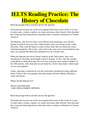 IELTS Reading Practice: The History of Chocolate - DocMerit