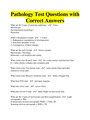 Pathology Test Questions with Correct Solutions | Exam Bundle - DocMerit