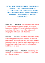 NCRA RPR Legal Exam with 100% Correct Verified Answers| 2023/ 2024 ...