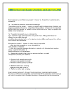 NIH Stroke Scale Exam Questions and Answers 2025 - DocMerit