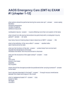 AAOS Emergency Care (EMT-b) EXAM -1 -chapter 1-12 Questions with ...