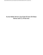 Ihuman Mabel Johnson Case Study 83 Years Old Obese Woman with CC of ...