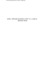 BTEC APPLIED SCIENCE UNIT 15 C AND D - DISTINCTION - DocMerit