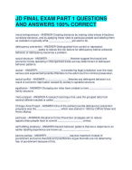JD FINAL EXAM PART 1 QUESTIONS AND ANSWERS 100% CORRECT - DocMerit