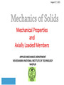 Mechanics of Solids, Mechanical Properties and Axially Loaded Members - DocMerit