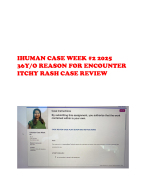 IHUMAN CASE WEEK #2 2025 36Y/O REASON FOR ENCOUNTER ITCHY RASH CASE ...