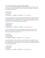 ATI - The Cardiovascular System Test 2025 updated - DocMerit
