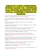 AIRCRAFT CABIN ATMOSPHERE SYSTEM -BLOCK VIII , PREPWARE 2025 UPDATED ...