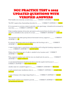 NCC Practice Test 1 Exam – Questions and answers - DocMerit