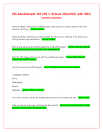 ESS ADMINISTRATOR 201 EPO 5.10 EXAM QUESTIONS AND ANSWERS COMPLETE 100 ...