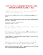 CPXP PRACTICE EXAM QUESTIONS WITH 100% CORRECT ANSWERS GRADED A+ 2025 ...