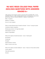 NU 665C REGIS COLLEGE FINAL PAPER 2025/2026 QUESTIONS WITH ANSWERS ...