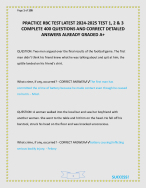 PRACTICE RBC TEST LATEST 2024-2025 TEST 1, 2 & 3 COMPLETE 400 QUESTIONS ...