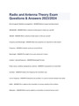 Radio and Antenna Theory Exam Questions & Answers 2023/2024 - DocMerit