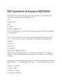 SAT Questions & Answers 2023/2024 - DocMerit