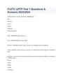 FLETC UPTP Test 1 Questions & Answers 2023/2024 - DocMerit