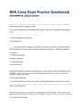 MHA Comp Exam Practice Questions & Answers 2023/2024 - DocMerit