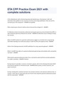 ETA CPP Practice Exam 2021 with complete solutions - DocMerit
