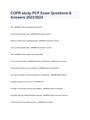 COPR study PCP Exam Questions & Answers 2023/2024 - DocMerit