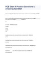 PCB Exam 1 Practice Questions & Answers 2023/2024 - DocMerit