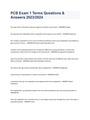 PCB Exam 1 Terms Questions & Answers 2023/2024 - DocMerit