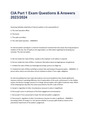 CIA Part 1 Exam Questions & Answers 2023/2024 - DocMerit