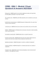 CEBS - GBA 1 - Module 3 Exam Questions & Answers 2023/2024 - DocMerit