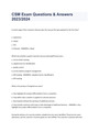 CSM Exam Questions & Answers 2023/2024 - DocMerit