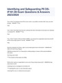 Identifying and Safeguarding PII DS-IF101.06 Exam Questions & Answers 2023/2024 - DocMerit