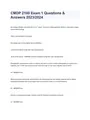 CMDP 2100 Exam 1 Questions and Answers 2023/2024 - DocMerit