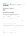 CSCP Exam Questions & Answers 2023/2024 - DocMerit