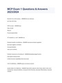MCP Exam 1 Questions & Answers 2023/2024 - DocMerit