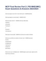 MCP Final Review Part 2 ( PSI MNEUMIC) Exam Questions & Answers 2023/ ...