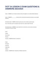 DCIT 24 LESSON 2 EXAM QUESTIONS & ANSWERS 2023/2024 - DocMerit