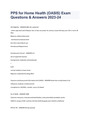 OASIS and PDGM Exam Questions & Answers 2023-24 - DocMerit
