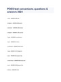POSS test conversions questions & answers 2024 - DocMerit