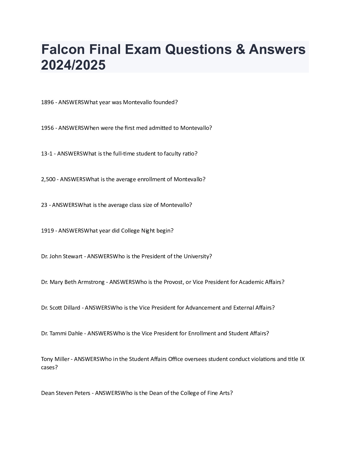 English 2 the Maltese Falcon Final Exam Questions & Answers 2024/2025 ...
